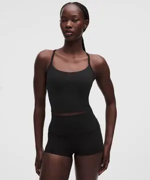 Lululemon Flow Y Cropped Tank Top - Black