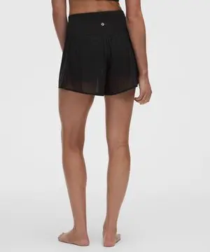 Lululemon Nulu And Mesh High-rise Studio Short 3.5 - Black