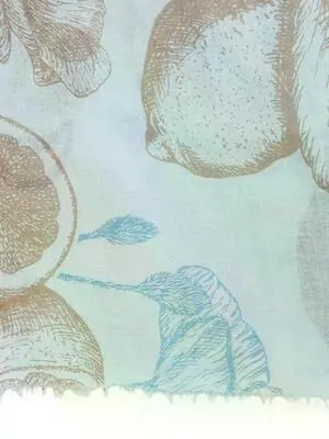 MOULETA Fruit-print Frayed Scarf