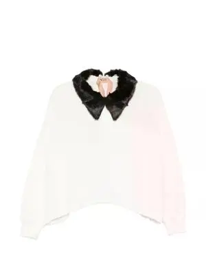 N°21 Faux-fur Collar Sweater
