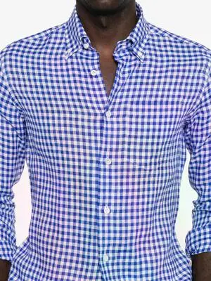 TRUZZI Gingham-pattern Button-down Shirt