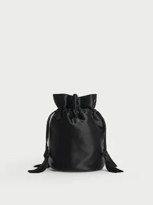 BY MALENE BIRGER Landinna Satin Bucket Bag With Tassels