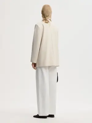 BY MALENE BIRGER Adele Single-breasted Blazer - Soft White