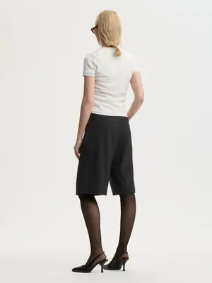 BY MALENE BIRGER Cymbaria High-waist Wide-leg Shorts - Black