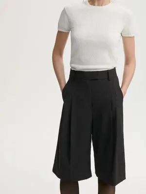 BY MALENE BIRGER Cymbaria High-waist Wide-leg Shorts - Black
