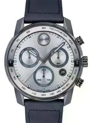 Movado Verso 44mm Chronograph Watch - Silver