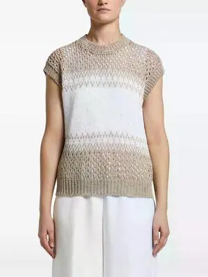 Peserico Sequin-embellished Open-knit Sweater