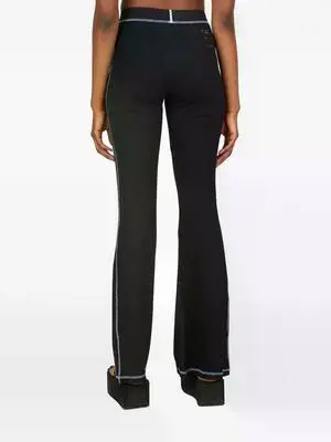 Alexander McQueen Flared Trousers With Topstitching