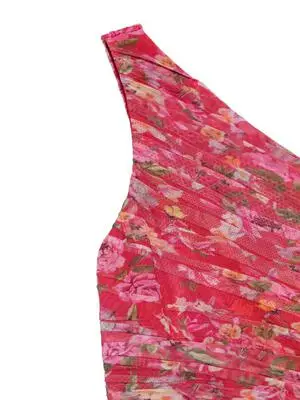 PatBO Floral-print One-shoulder Maxi Dress