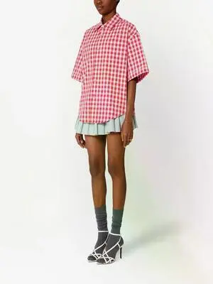 AMI Paris Checked Short-sleeve Shirt