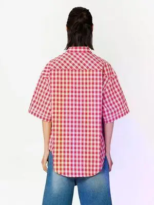 AMI Paris Checked Short-sleeve Shirt