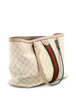 Gucci Ophidia Shopping Gg Coated Canvas Medium Tote Bag