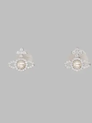 VIVIENNE WESTWOOD Olympia Pearl Orb Earrings - Silver