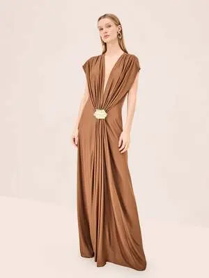 Alexis Lunaria Maxi Dress - Mocha