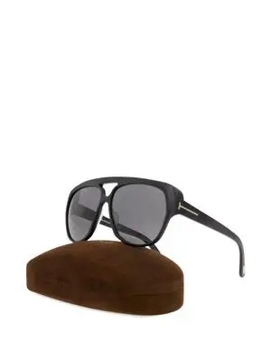 TOM FORD T-logo Pilot Sunglasses - Black