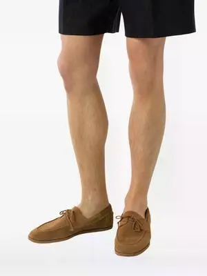 LARDINI Suede Boat Shoes