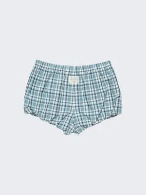 Acne Studios Gathered Check Shorts