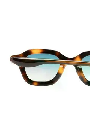 PALOCERAS Tortoiseshell-effect Geometric Sunglasses