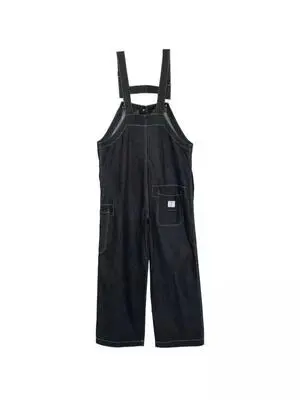 Engineered Garments Contrast-stitch Denim Dungarees