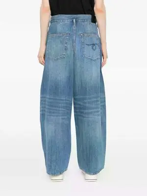 R13 Whiskered Pleated Jeans