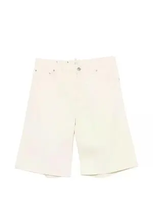 3DICI Logo Patch Wide Leg Denim Shorts