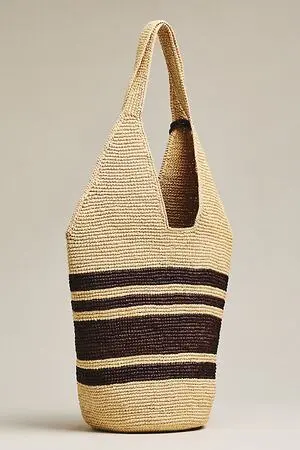ANINE BING Leah Striped Hobo Bag