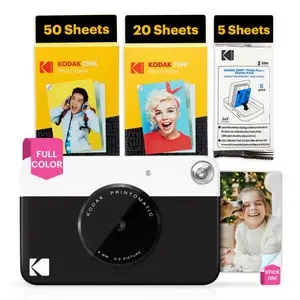 KODAK Instant Camera And Photo Paper Bundle - Black
