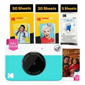 KODAK Instant Camera And Photo Paper Bundle - Blue