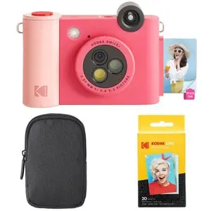 KODAK Smile+ 2-in-1 Camera & Printer Bundle - Fuchsia