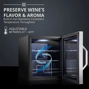 IVATION 12 Bottle Compressor Wine Refrigerator - Silver