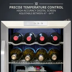 IVATION 12 Bottle Compressor Wine Refrigerator - Silver
