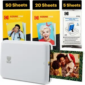 KODAK Kodak Step Instant Photo Printer Bundle With 75 Sheets Of ZINK Paper White