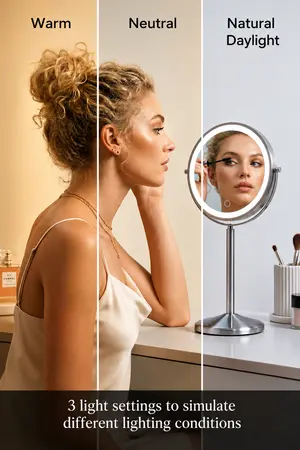 FANCII Hailey Double Sided Makeup Mirror With Lights