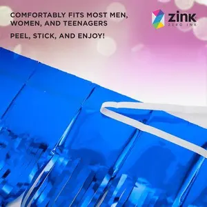 ZINK Foil Fringe Backdrop Curtains - Blue