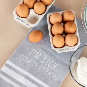 Totalee Gift I'm Sick. Sick Of Cooking Tea Towel Cotton White