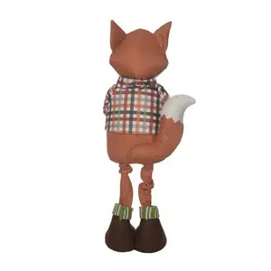 TRANSPAC Pstanding Fox Figurineadorable Fall Harvest Decor