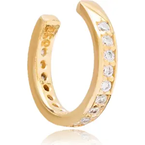 MAZIN JEWELS Lumen Ear Cuff With Cz Stones - Silver