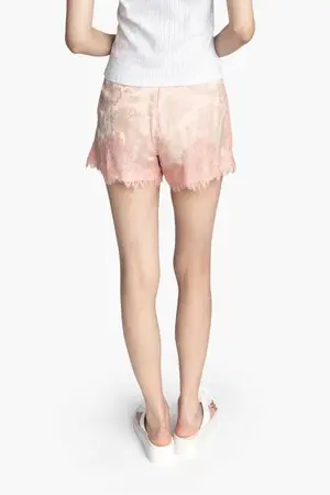 Anna Sui Damask Rose Brocade Shorts