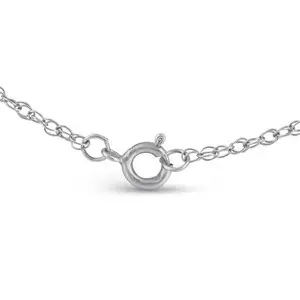 BLISS DIAMOND 1/3 Carat Diamond Circle Pendant Necklace In Sterling