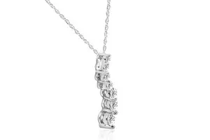 BLISS DIAMOND 1/2 Carat Lab Grown Diamond Journey Pendant Necklace