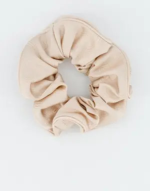 Alexandre De Paris Amaretto Silk Scrunchie - Beige