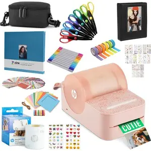 HP Sprocket Panorama Printer Craft Bundle - Pink