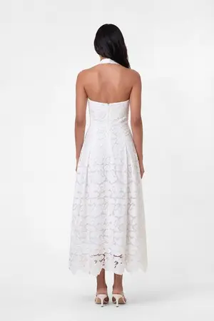 NICHOLAS Elisabeth Broderie Lace Halter Dress