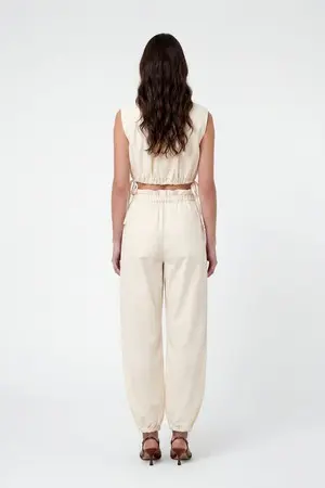 NICHOLAS Aila Cropped Top - Chalk