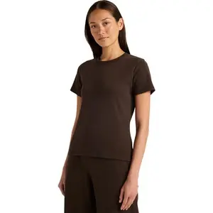 HAVEN WELL WITHIN Haven Well Within Organic Cotton Rib Knit Short Sleeve Tee Coffee Bean