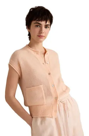 HAVEN WELL WITHIN Merino Wool Cashmere Sweater Vest - Carnation