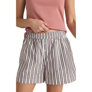 HAVEN WELL WITHIN Organic Cotton Poplin Boxer Shorts - Deep Willow Multi