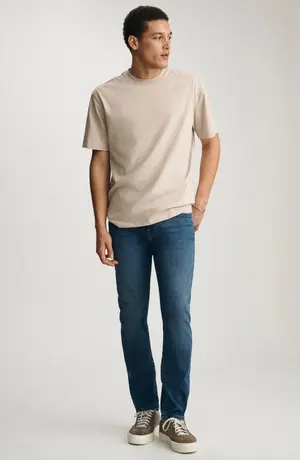 MAVI Light Tan Cotton Crewneck T-shirt - Feather Gray