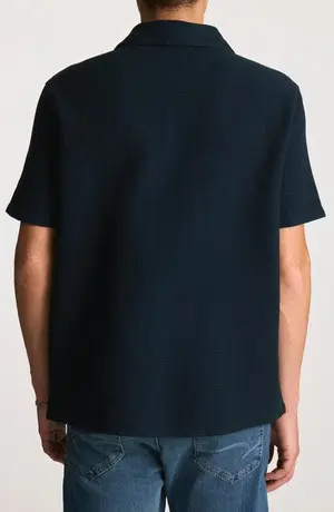 MAVI Waffle Knit Camp Shirt