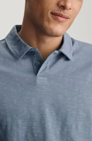 MAVI Slub Cotton Polo - Flint Stone